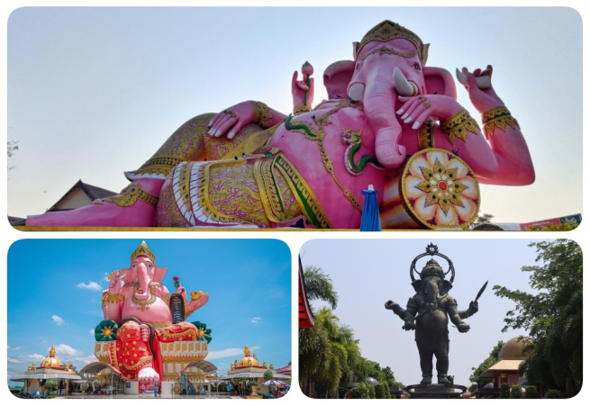 Praying to the Sitting, Reclining, and Standing Buddha Statues in ...